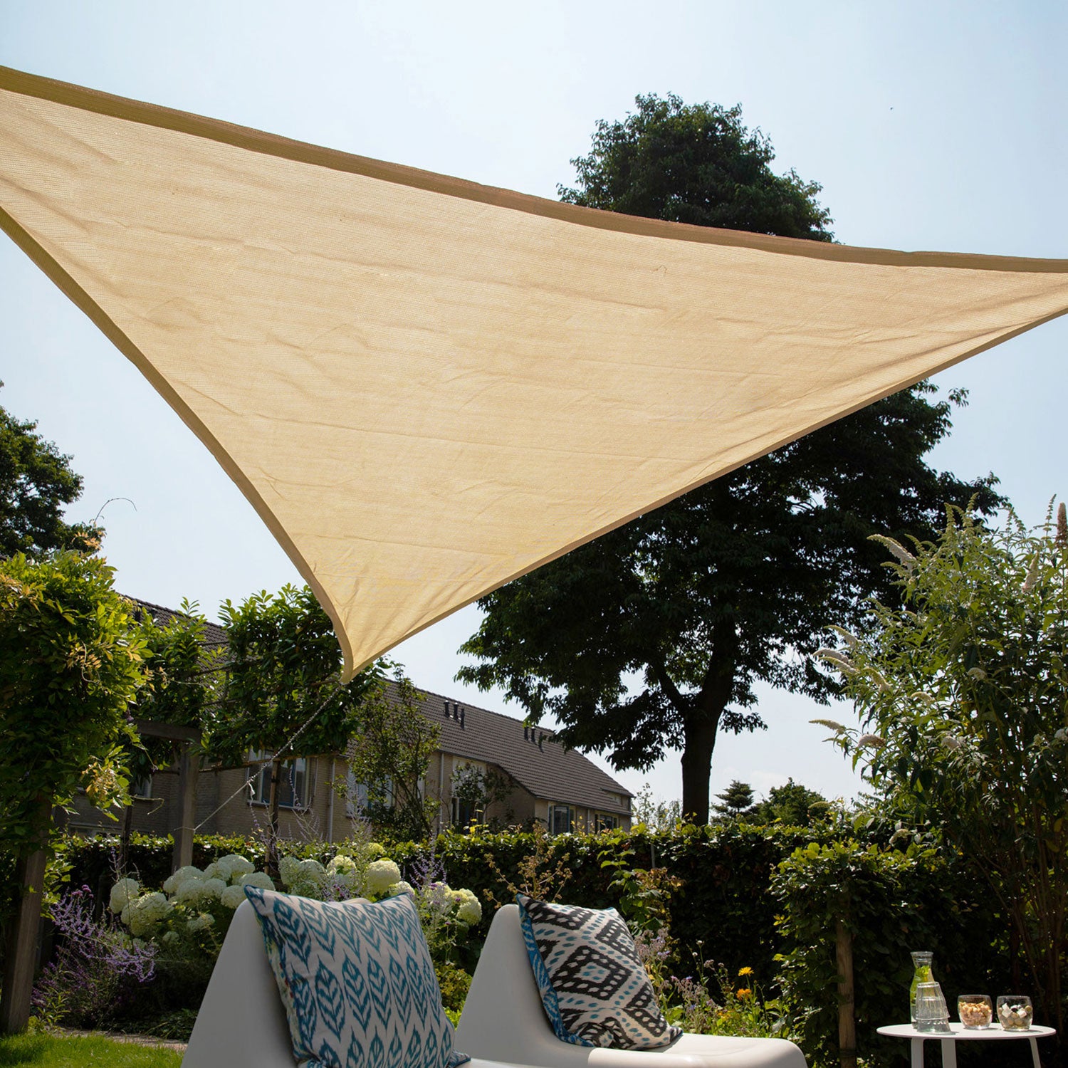 Coolfit solseil trekantet 90° 500x710cm beige Platinum Sun & Shade ...